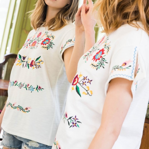 THML | Tops | Only Left Nwt Floral Embroidered Top By Thml | Poshmark
